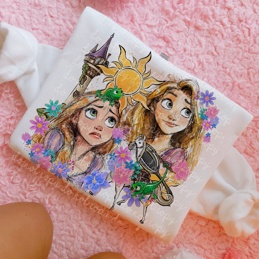 Tangled PNG – Moon Made Digitals