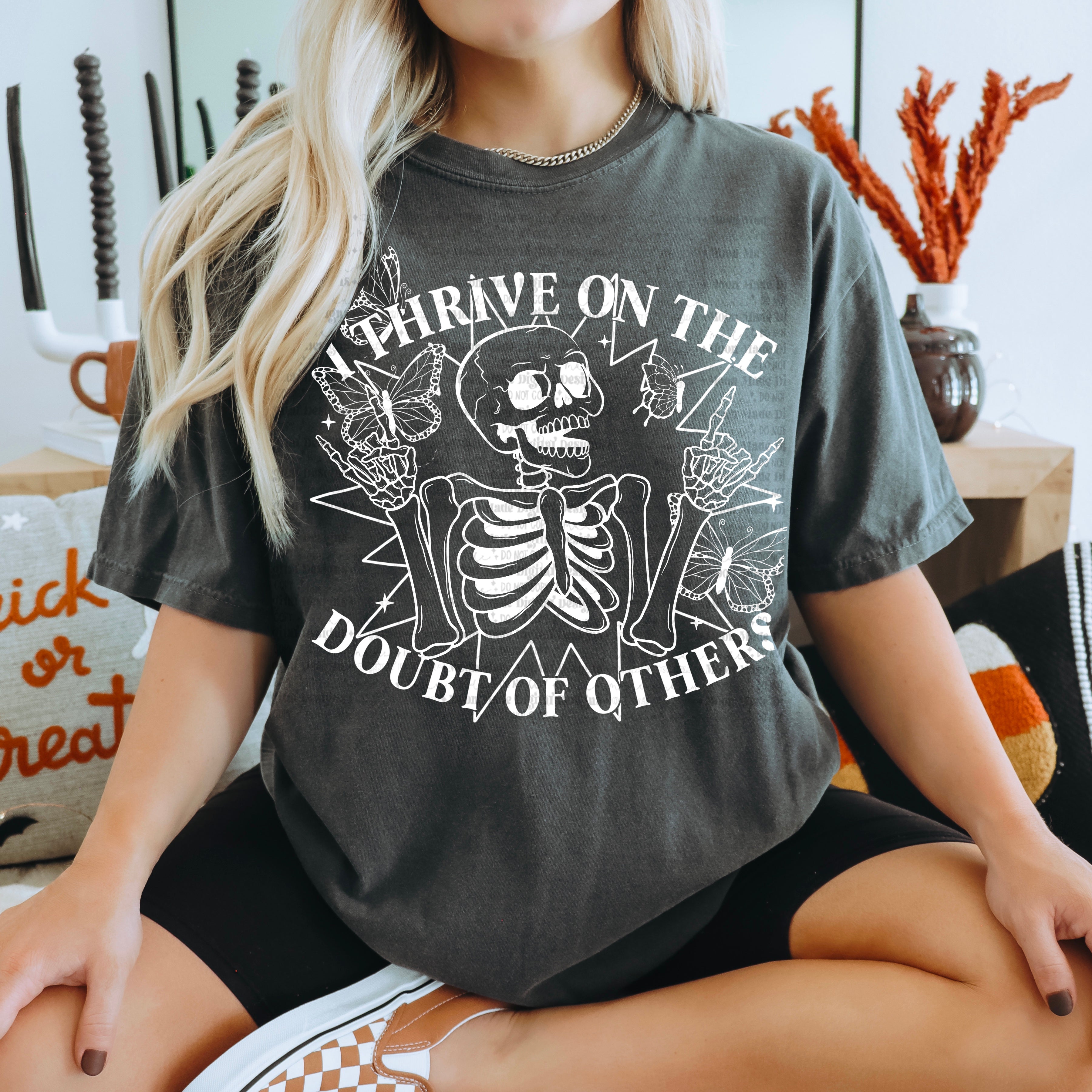 Thrive On Doubt Of Others Single Color PNG – Moon Made Digitals