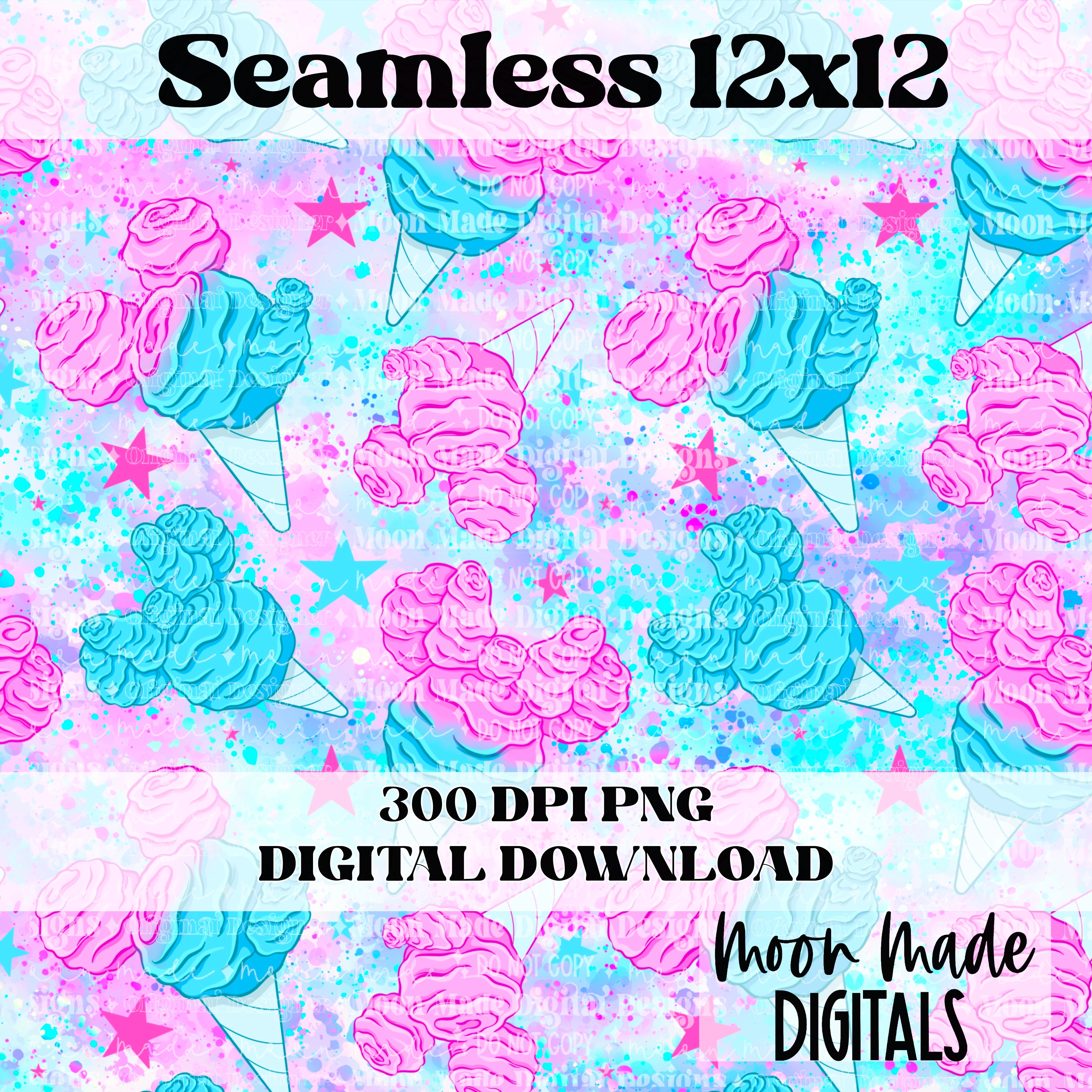 Cotton Candy Mouse Seamless – Moon Made Digitals