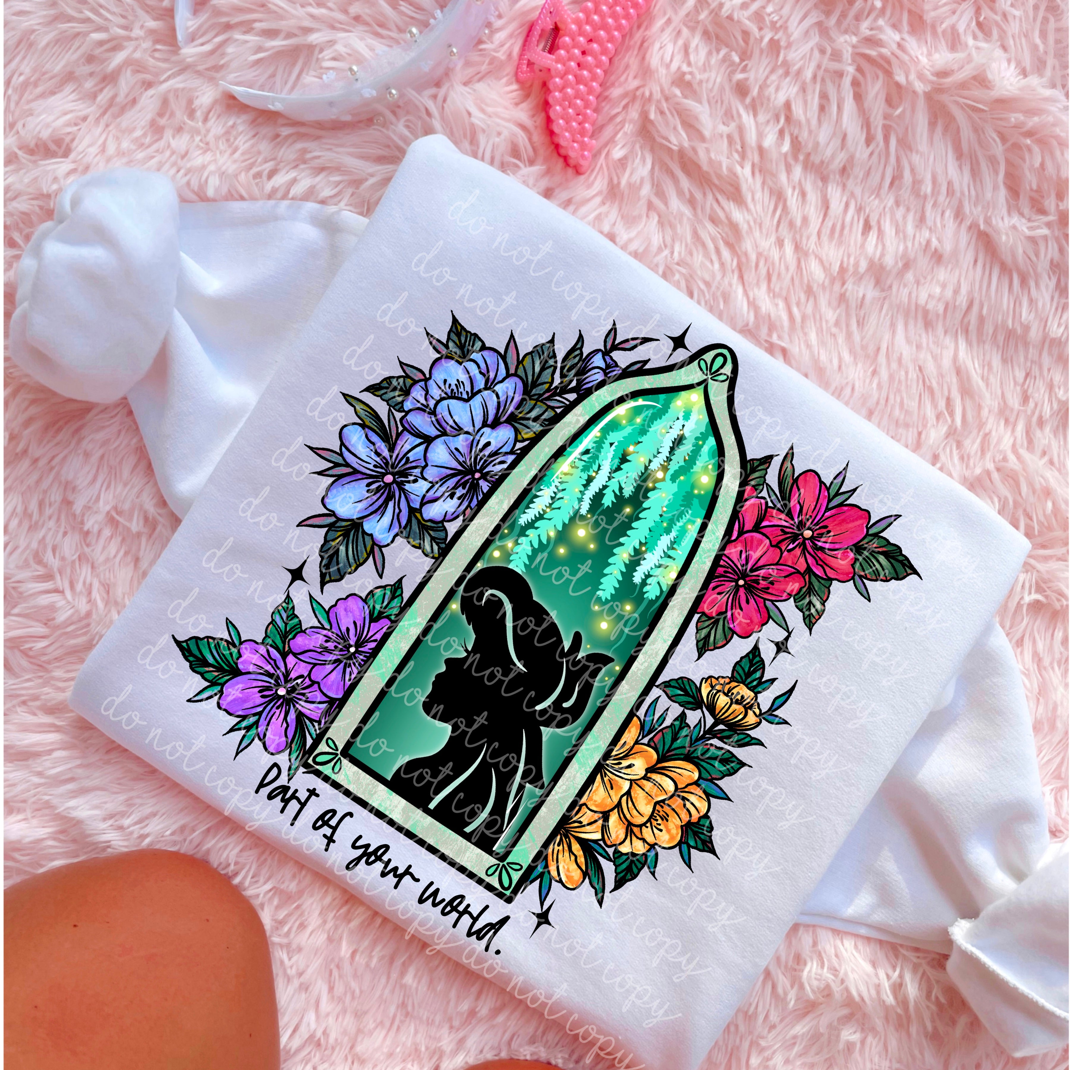 Ariel Floral Window PNG – Moon Made Digitals