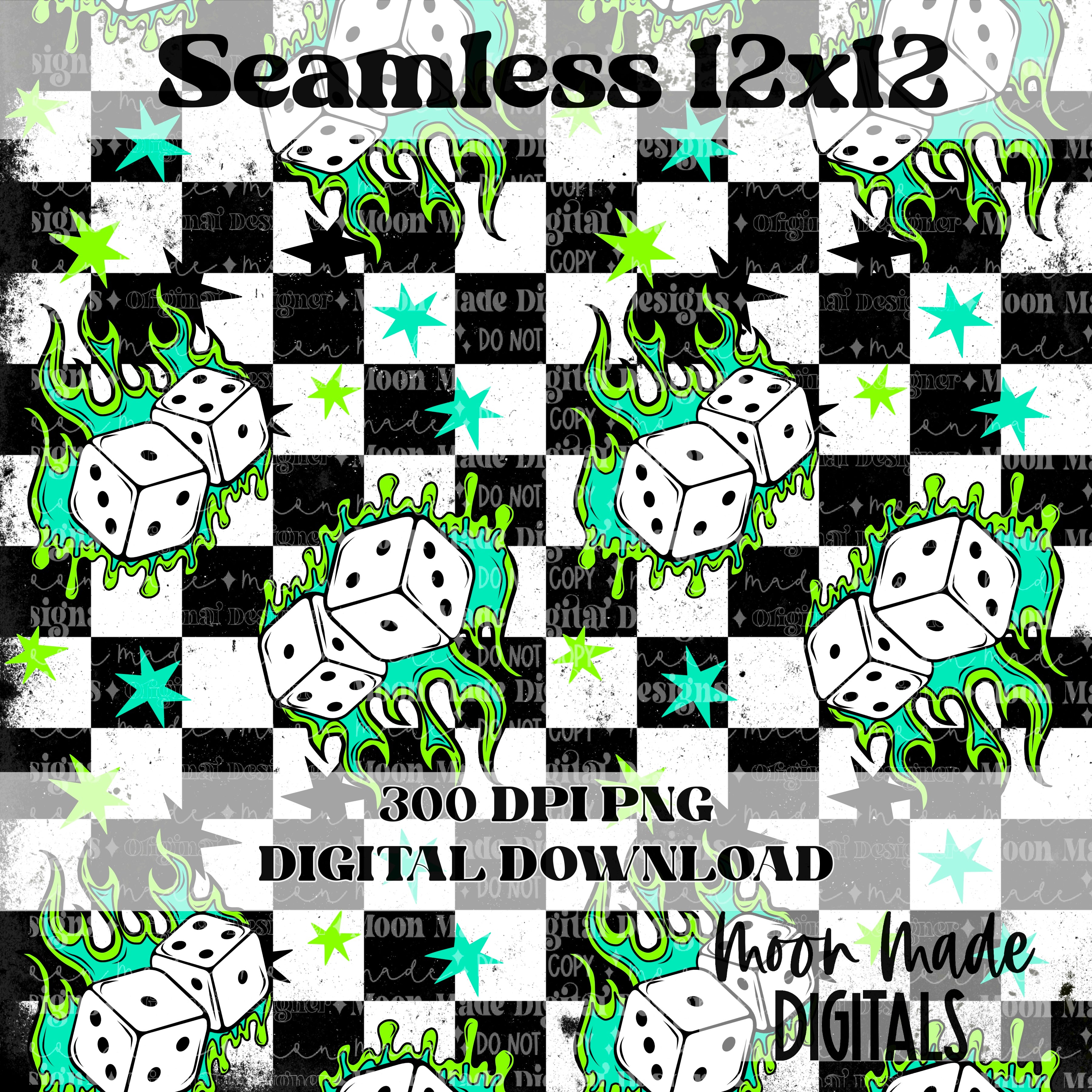 Flame Dice Seamless – Moon Made Digitals